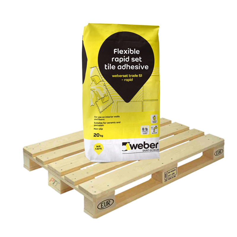 Weber Weberset Trade S1 Rapid Set Flexible Adhesive White 20kg Half ...